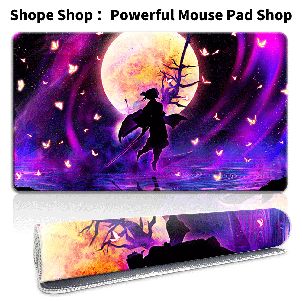 Demon Slayer Anime Gaming Mouse Pad - Large, Wide Anime Design Mousepad ...
