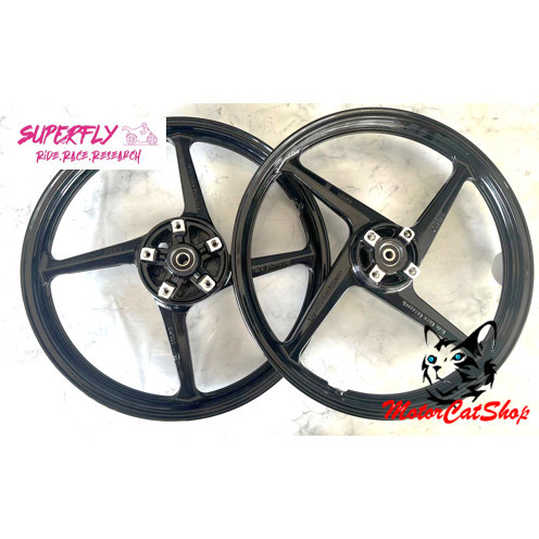 SuperFly PROJECT-X 4 Sport Rim 4 Batang Yamaha Y15 Y16 (Black) Size ...