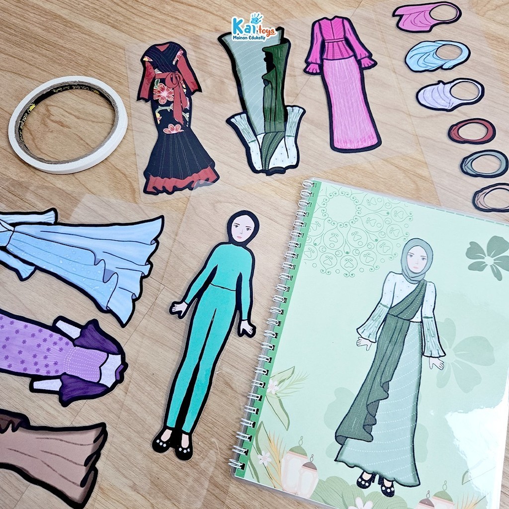 Paper Doll - HIJAB OUTFIT / Busy Book Muslimah Clothing A5 Size / Tata ...