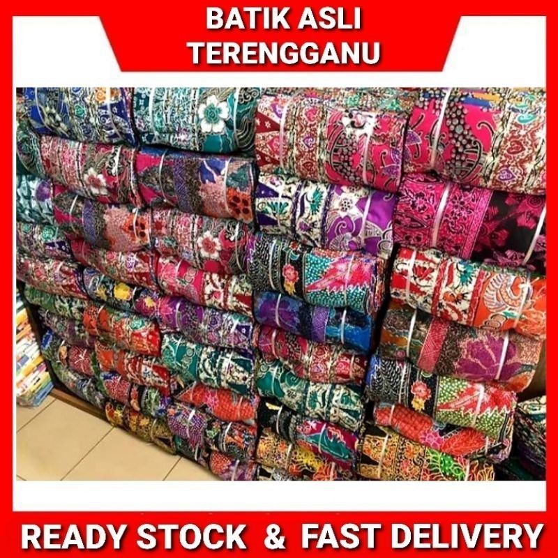 🌺𝐁𝐀𝐓𝐈𝐊 𝐓𝐄𝐑𝐄𝐍𝐆𝐆𝐀𝐍𝐔🌺KAIN BATIK TERENGGANU [ASLI & ADA COP TERENGGANU] 100 ...