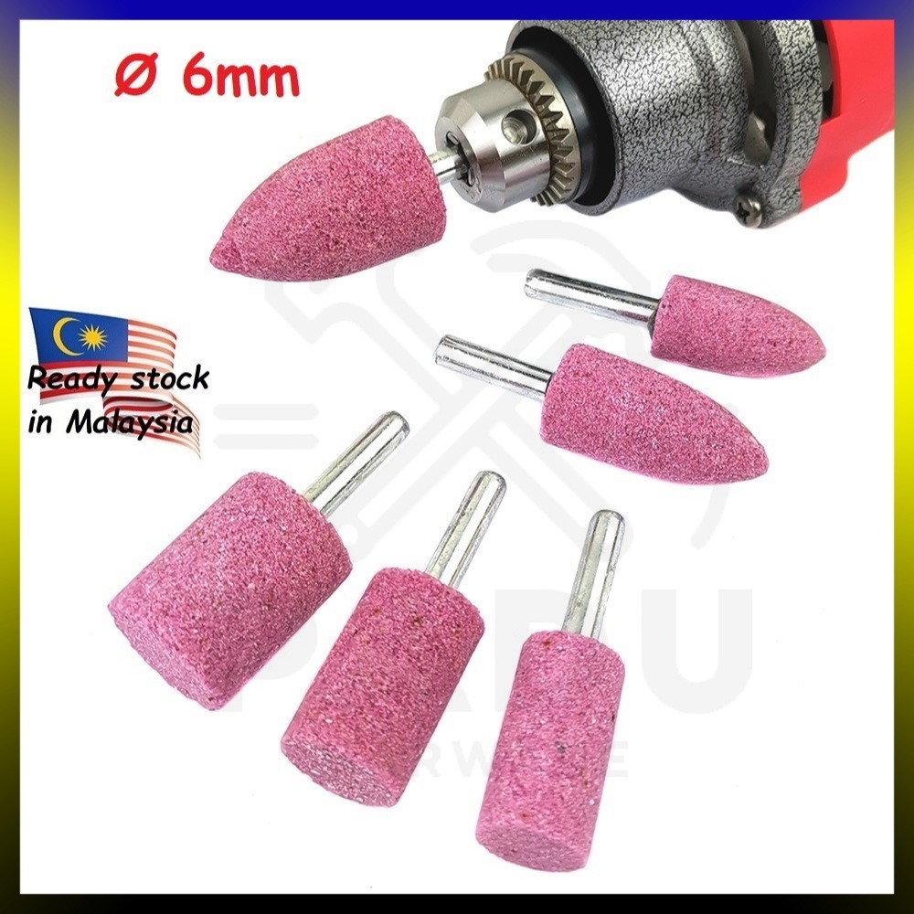 1pcs 6mm Mounted Stone Burr Grinding Head Grinder Burr Abrasive ...