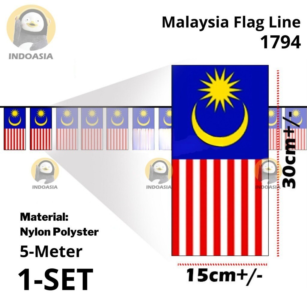 Barisan Bendera Malaysia - Jalur Gemilang Kain Polyester Nylon dengan ...