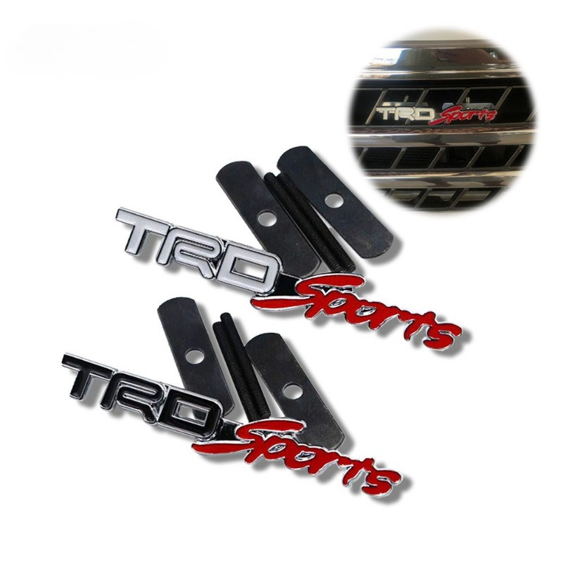 GTIOATO TRD Sports Metal Front Grille Emblem Sticker For Toyota Vios ...