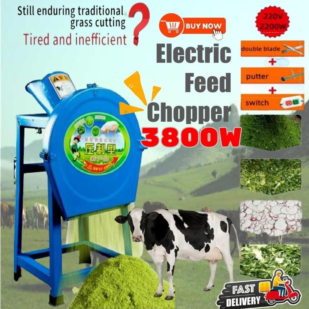 KELETOOL Chopper Napier Rumput Mesin Cooper Rumput 3800W Mesin Chopper ...