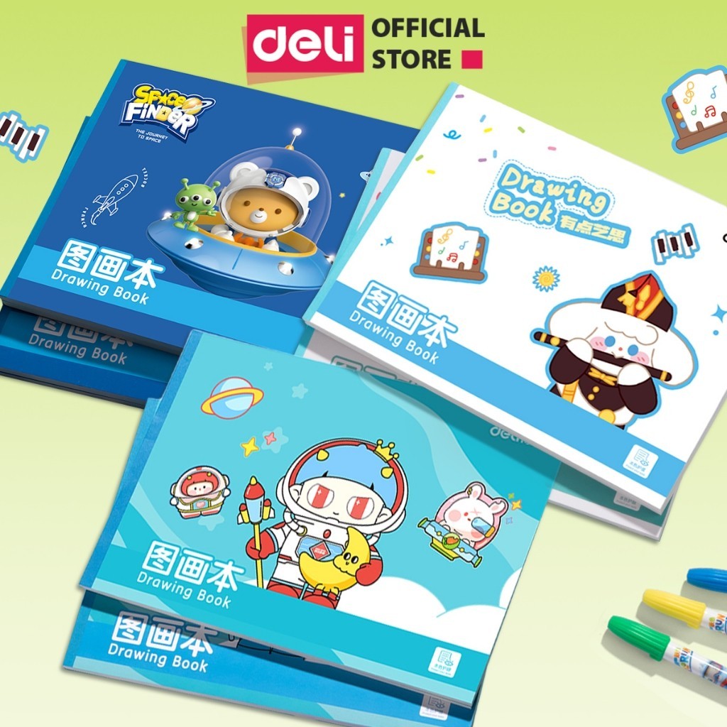 A4 Deli Coloring Student Drawing Book - Coloring Book 60 / 100 Pages ...