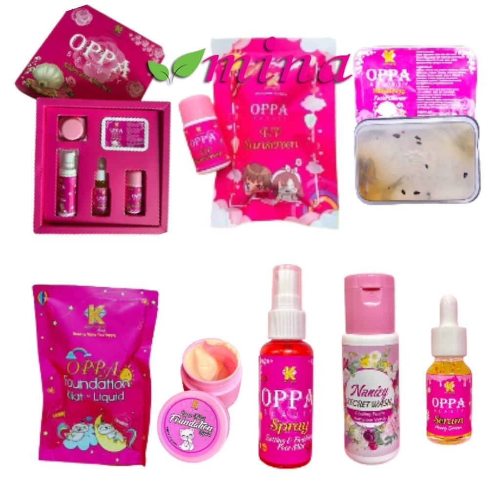 OPPA Beauty Set Skincare Glowing spf35+ Foundation Kilat 5g UV ...