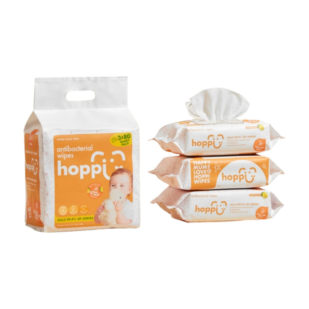 Hoppi 80's 3-In-1 Bundle Pack Antibac Wet Wipes (wt Cap) HB024 | Shopee Malaysia