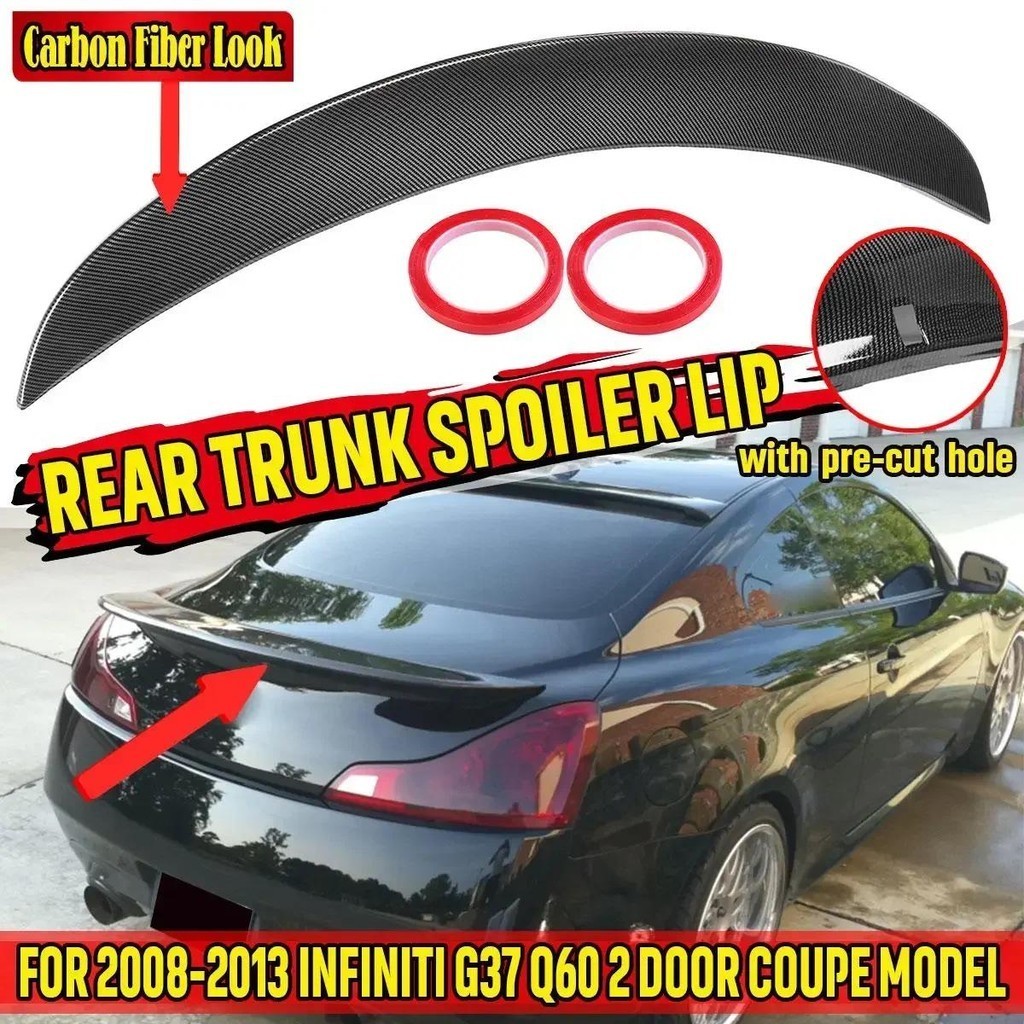 High Quality Rear Spoiler Wing Lip Extension FOR INFINITI G37 V36 Q60 2 ...