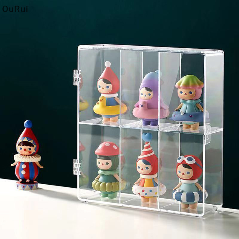 【OR】 6 Grids Action Figures Storage Box Dolls Display Cabinet Acrylic ...