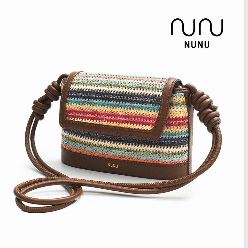 NUNU Remi Bag - Women Fashion Crossbody Bag Handbag PU Leather Straw ...