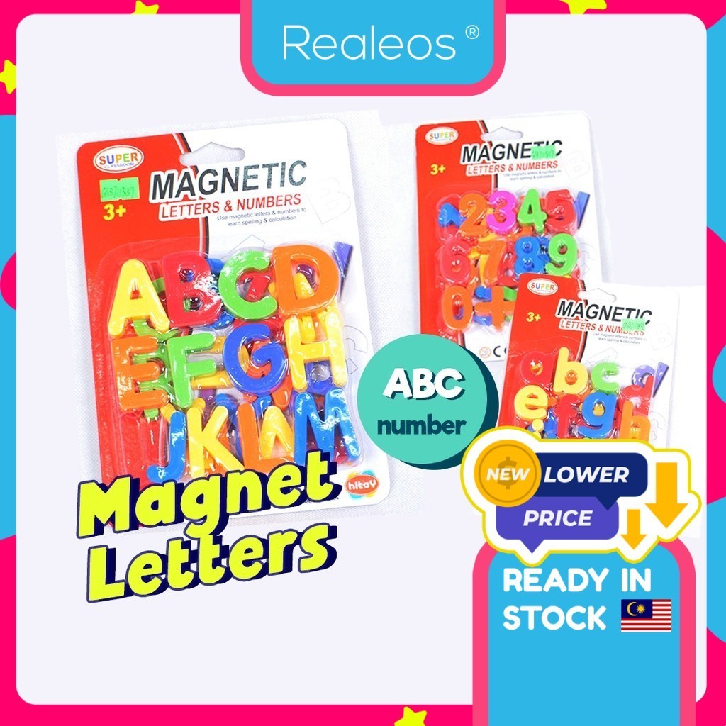 Realeos 26 Pcs Magnetic Alphabet Magnet Letters Educational ...