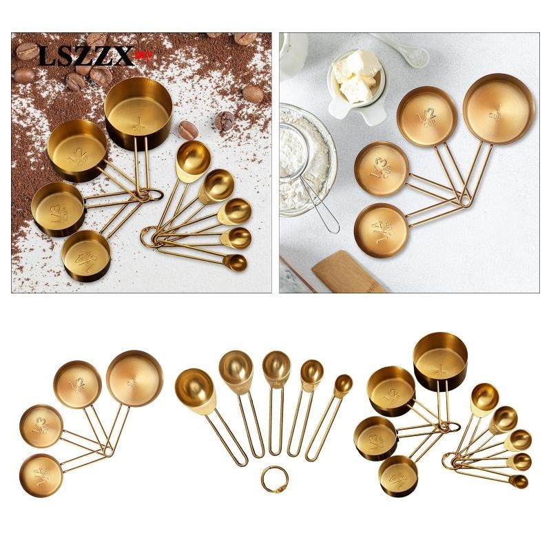 [LszzxMY] Stainless Steel Measuring Cups Set Cooking Measuring Spoons ...