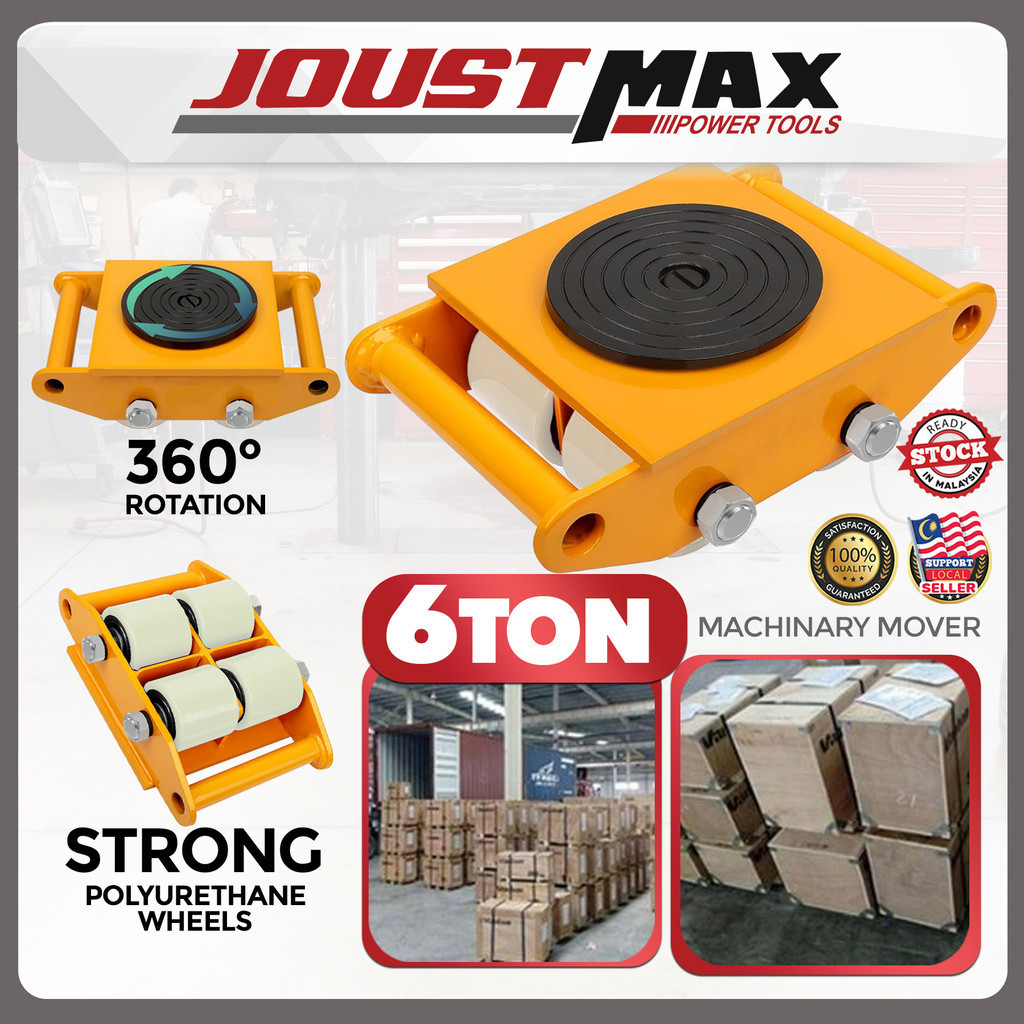 Heavy Duty Machine Dolly Skate Machinery Roller Mover Cargo Trolley 6 ...