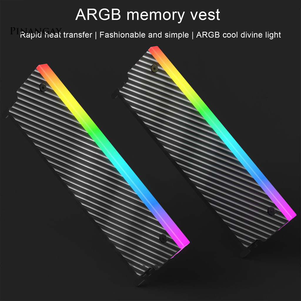 {PIN} 5V 3PIN ARGB RAM Heatsink Cooler Aura Sync Aluminum Alloy DDR2 ...