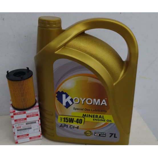 ISUZU D-MAX 1.9 BLUE POWER OIL FILTER + KOYOMA 15W40 CI-4 7LITER ENGINE ...