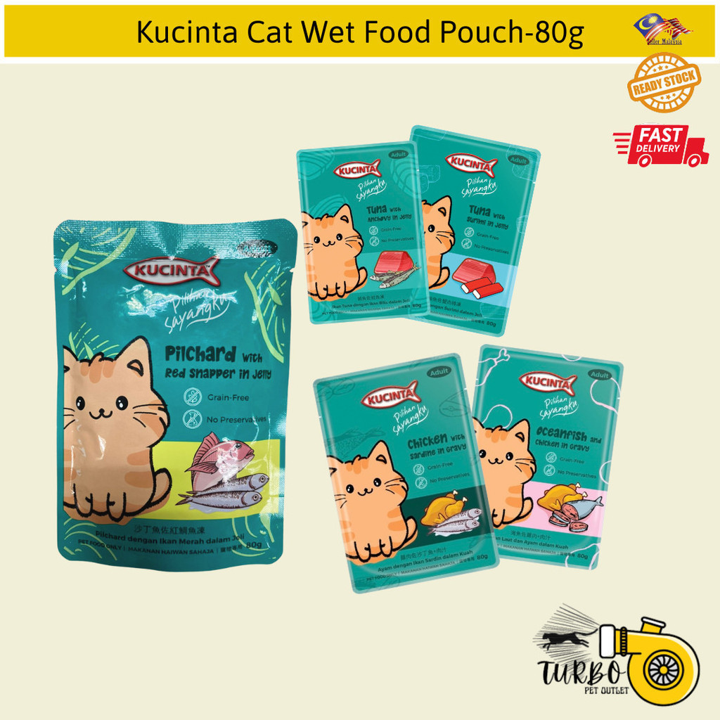 Kucinta Cat Wet Food Pouch Grain Free-80g(Pouch) | Shopee Malaysia