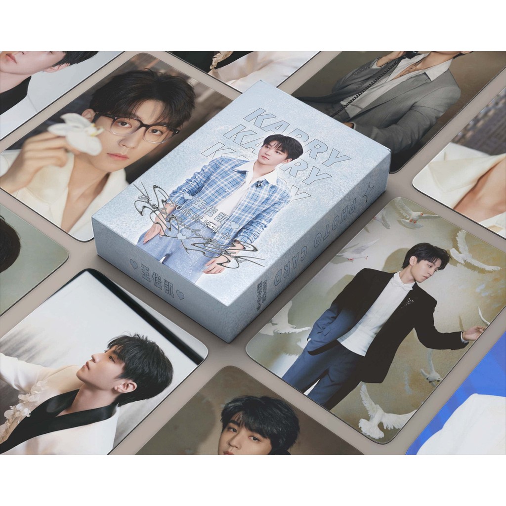 50pcs TFBOYS Hologram Laser Lomo Cards ‌Karry Wang Junkai Jackson Yee Yiyang Qianxi Photocards ...