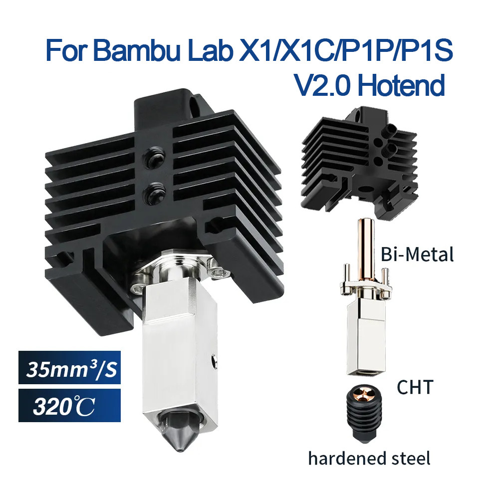 Upgrade Hotend For Bambu Lab X1 X1Carbon Bi Metal Heatbreak CHT ...