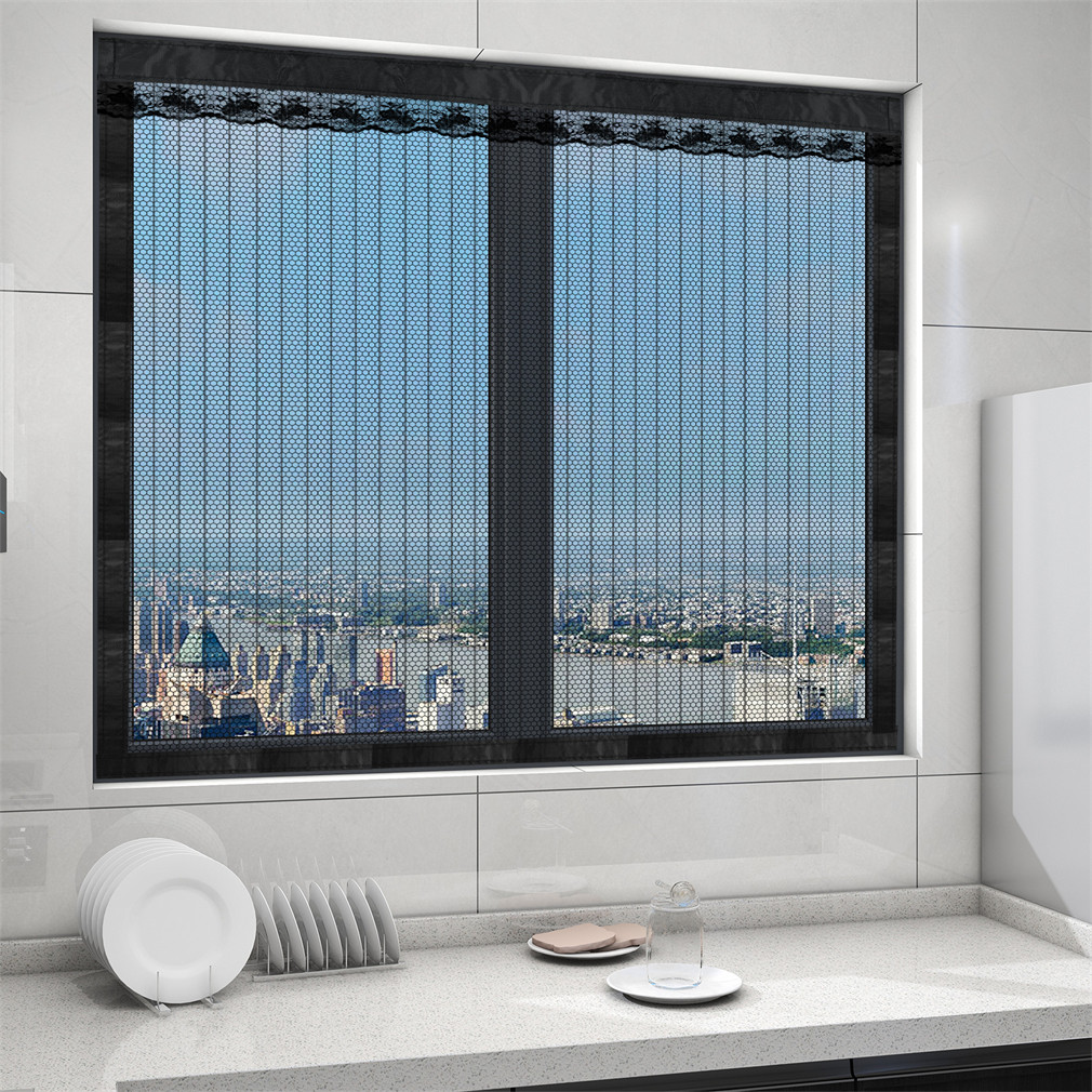 Magnetic Mesh Net Self-adhesive Window Screen Net Curtain Mosquito Fly ...