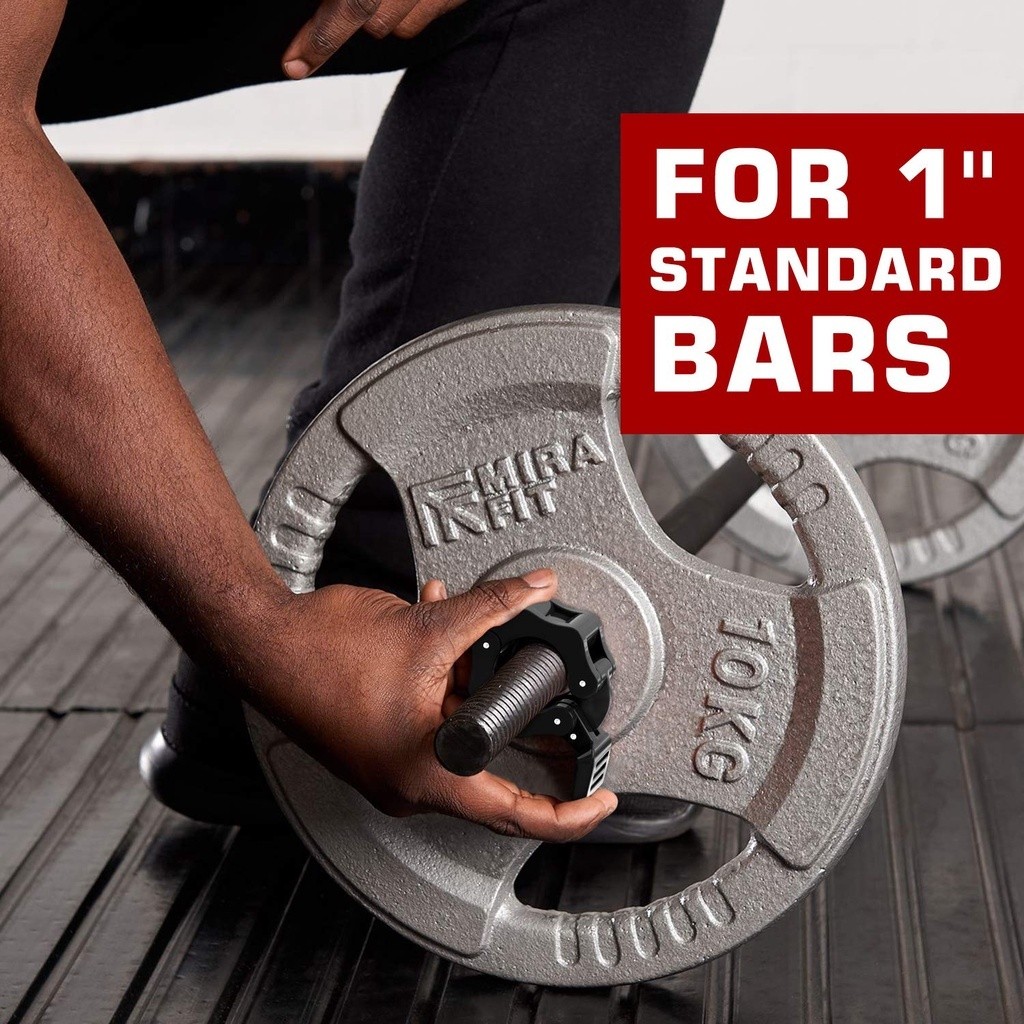 Barbell Collars 25MM/50MM Olympic Standard Weight Bar Clamps (Pair Set ...