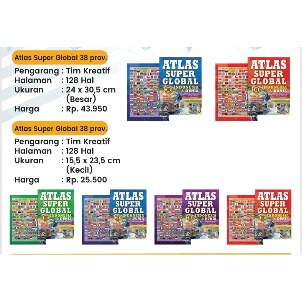 Atlas Global 38th Great Province | Complete Atlas Of 38 Indonesian ...
