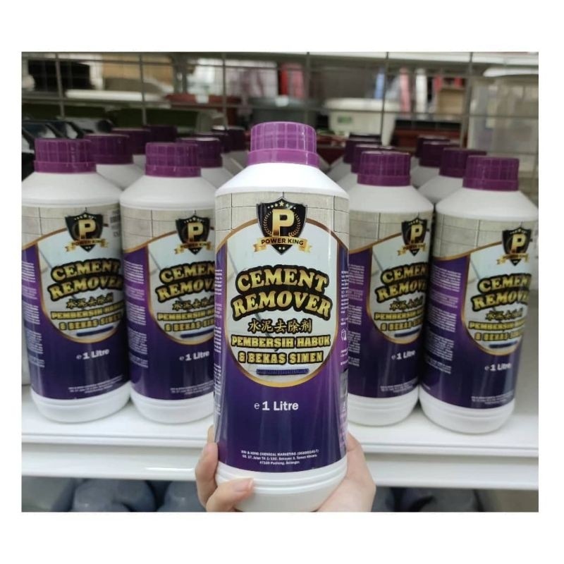 1 Liter Power King Cement Remover/Pembersih Habuk & Bekas Simen ...