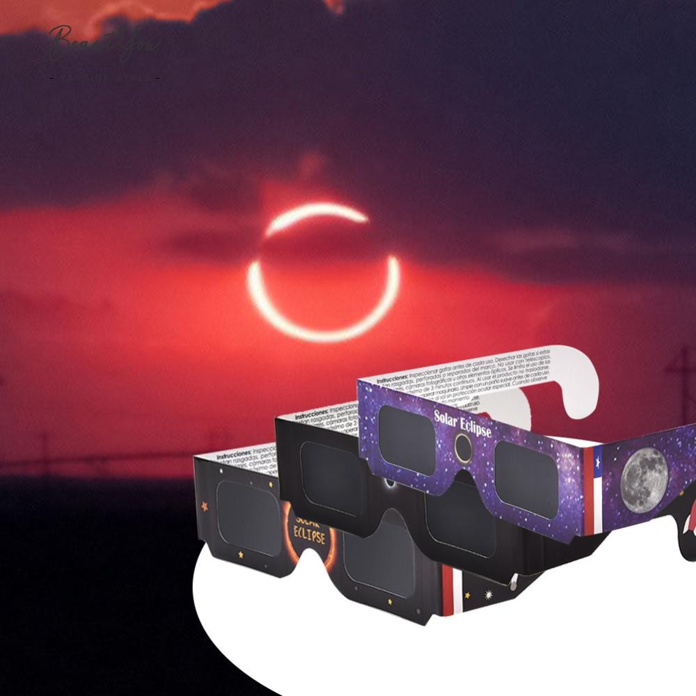 5# Paper Solar Eclipse Glasses Safe Shades Observation Solar Glasses ...