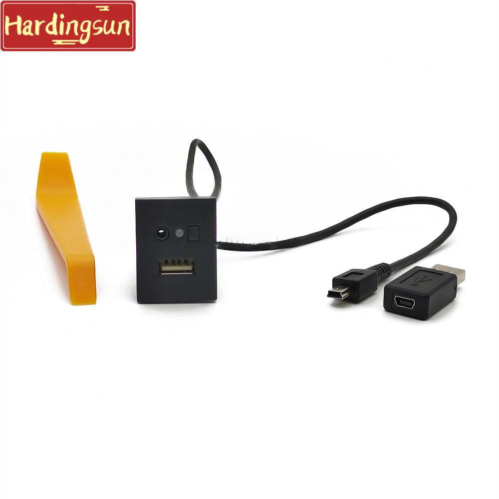 Car Mini Cable USB Audio Input Jack Interface Switch USB Input Adapter ...