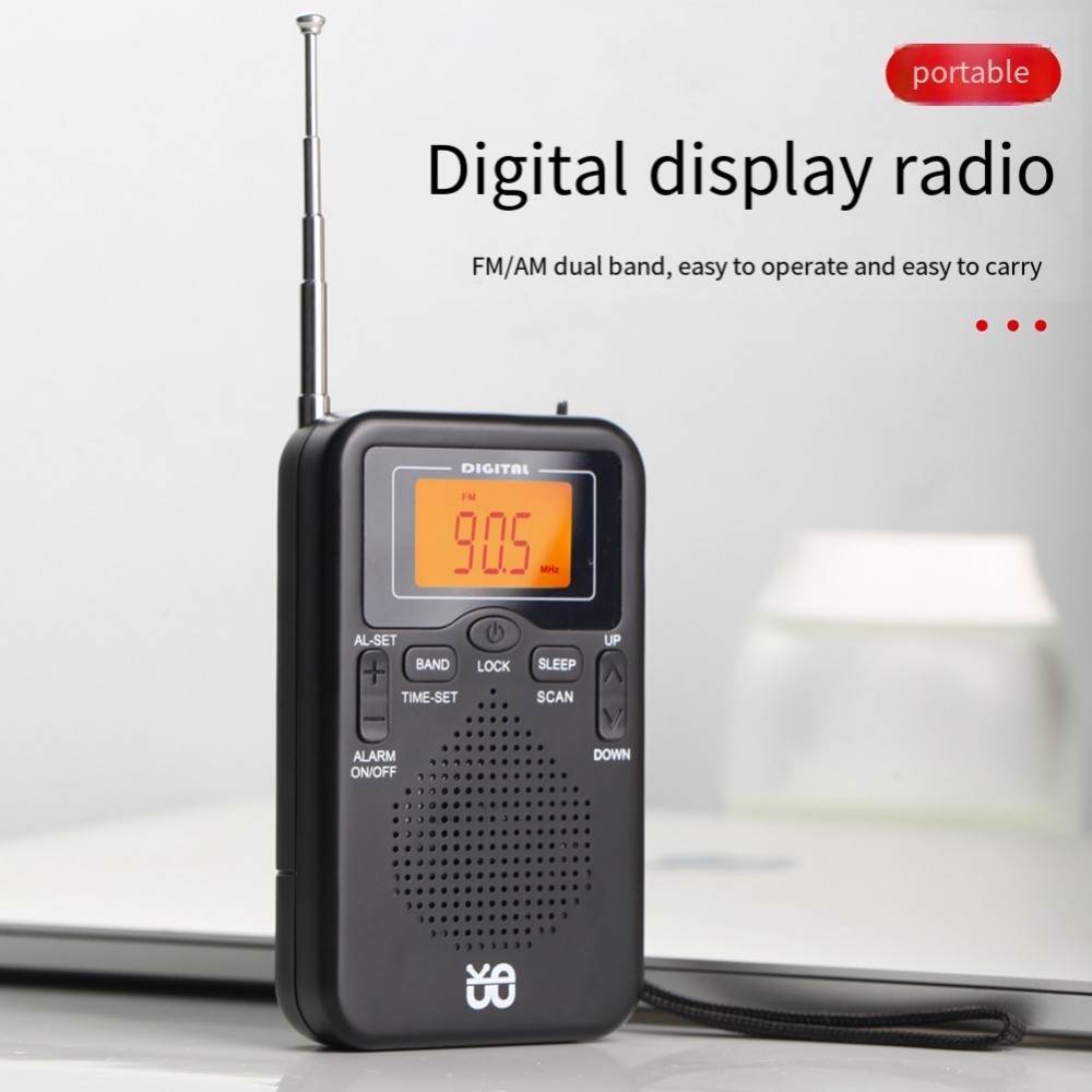 Portable AM FM Radio with LCD Display and Alarm - Best Reception Pocket ...