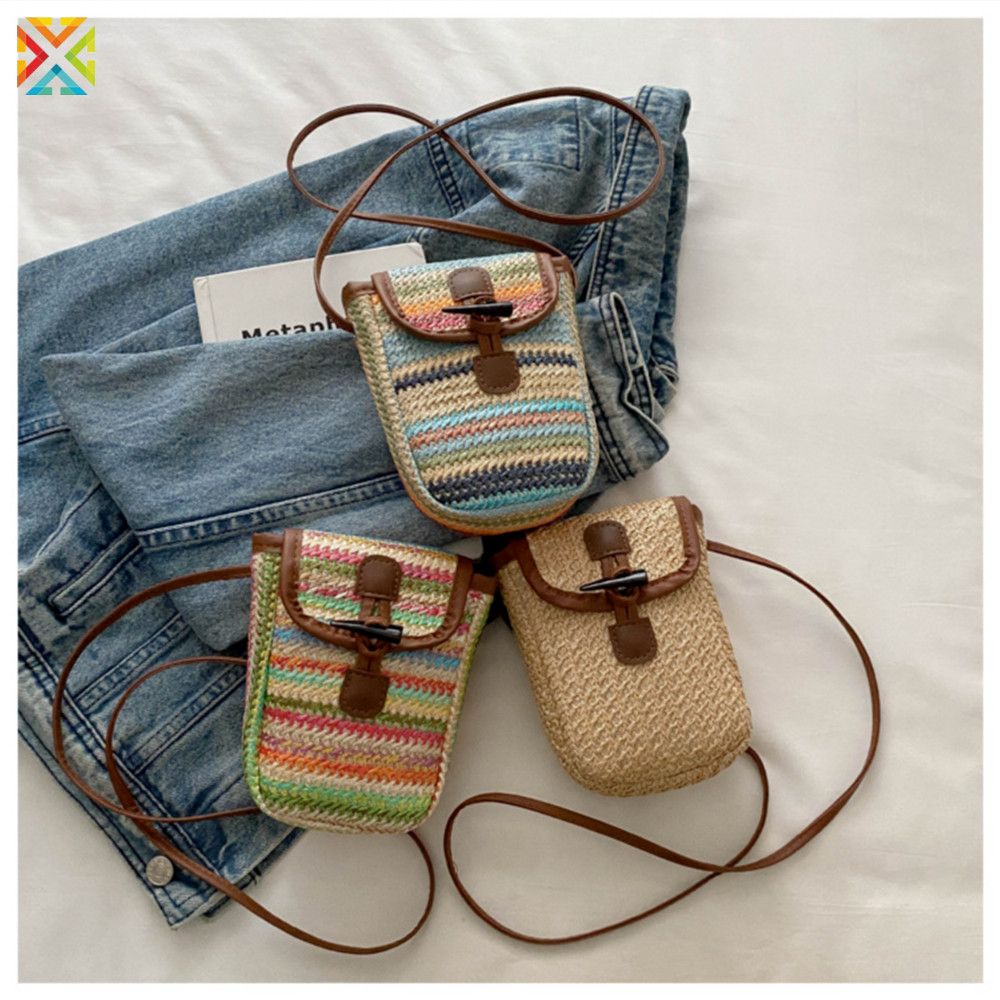 Small Straw Crossbody Bags Cell Phone Purses for Women Summer Beach ...