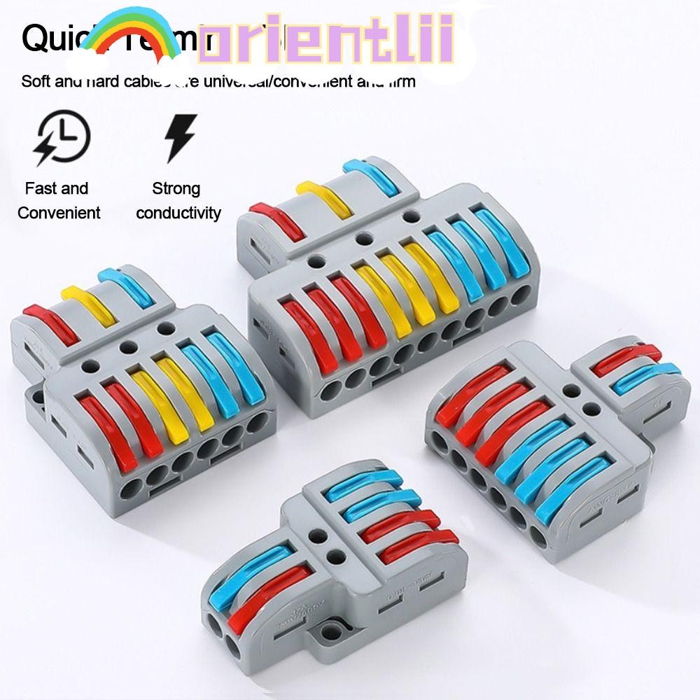 ORIENTLIIY Wire Connector, Universal Compact Mini Quick Terminal Block ...