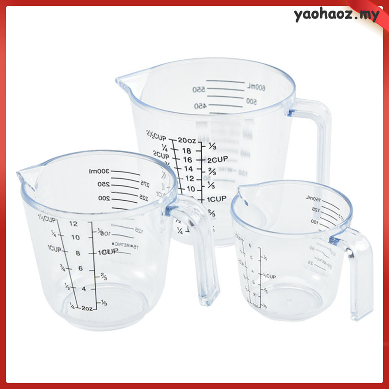 3 Pcs Tank Graduated Measuring Cup Mini Kitchen Jug Necessity Scale ...