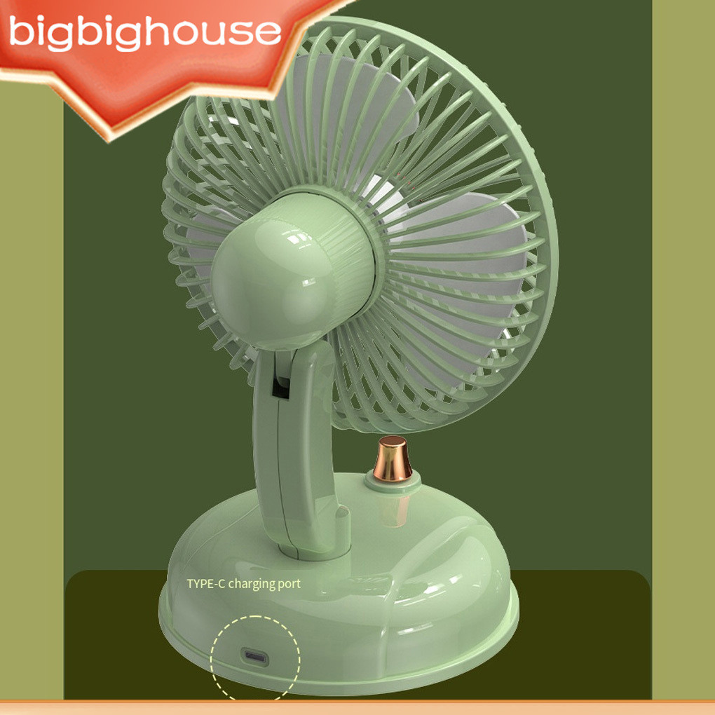 1/2/3 Type-c Rechargeable Portable Mini Charging Fan Oscillating ...