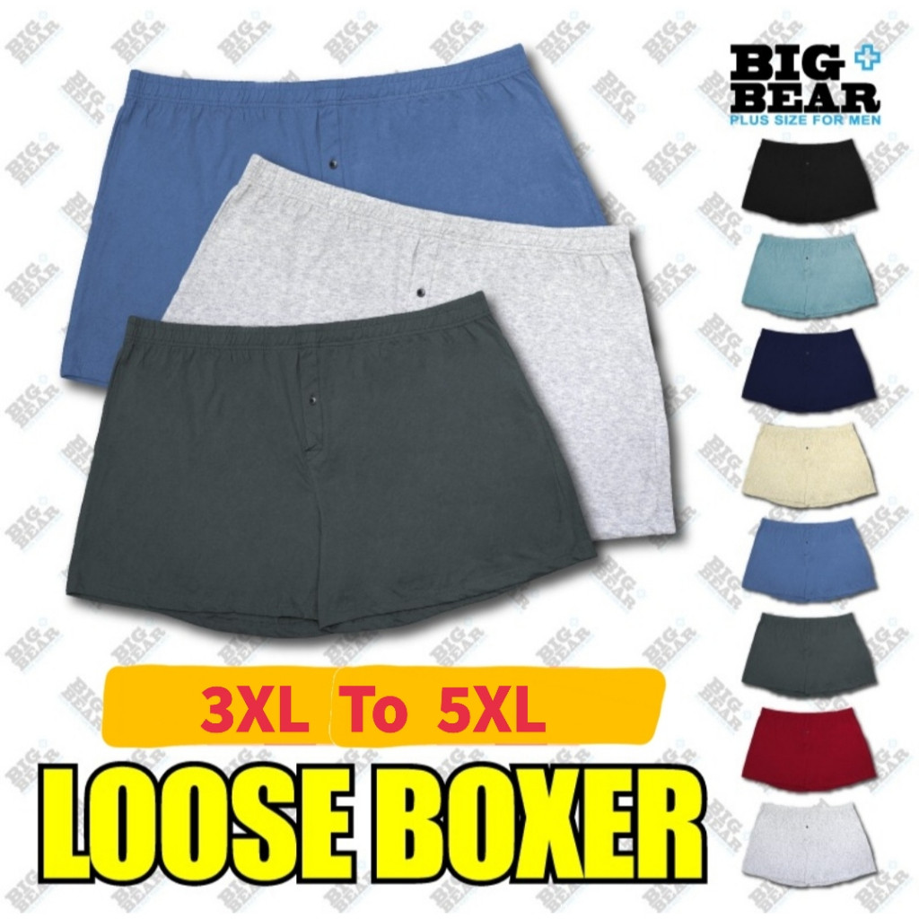🇲🇾 3XL - 5XL Plus Size Boxer Seluar Boxer Saiz Besar Big Size Boxer ...
