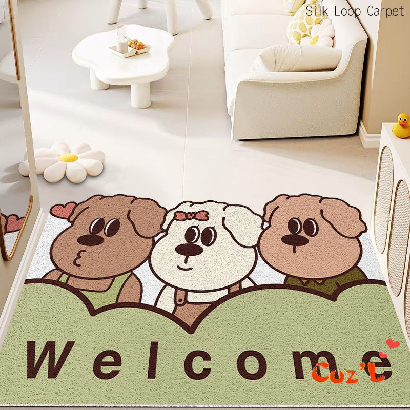 Creative Cartoon Entrance Door Wire Loop Carpet Home Entrance Door Rub ...