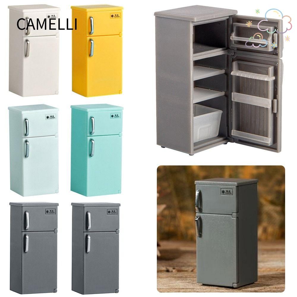 CAMELLI Fridge Model, Plastic 1:24 Mini Fridge, Lifelike Multicolor ...
