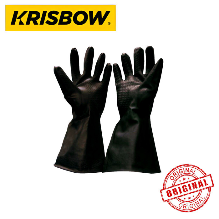 HITAM Krisbow Chemical Glove Industrial Latex Gloves 13 Inch Black ...