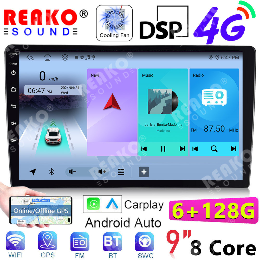 REAKOAUTO Android 13 Car Radio Universal Multimedia Stereo for Nissan ...