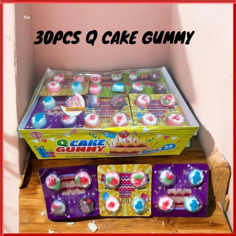 30pcs x 10g KHY Q Cake Gummy Gula kunyah rasa buah buahan fruits ...