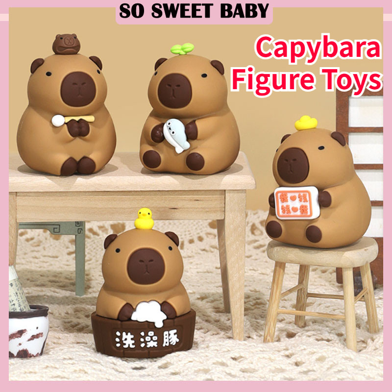 Capybara Blind Box Figure Toy Cute Capybara Ornament Office Desktop Car ...