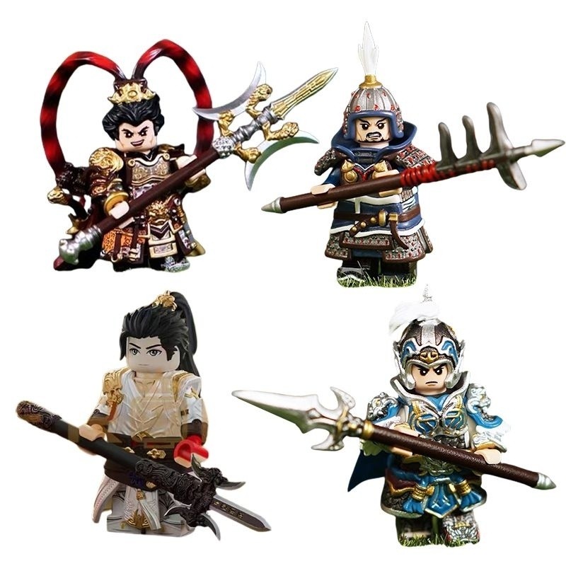 Compatible with Lego Three Kingdoms Building Blocks Five Tiger Generals Lu Bu Zhao Yunlutiandi ...