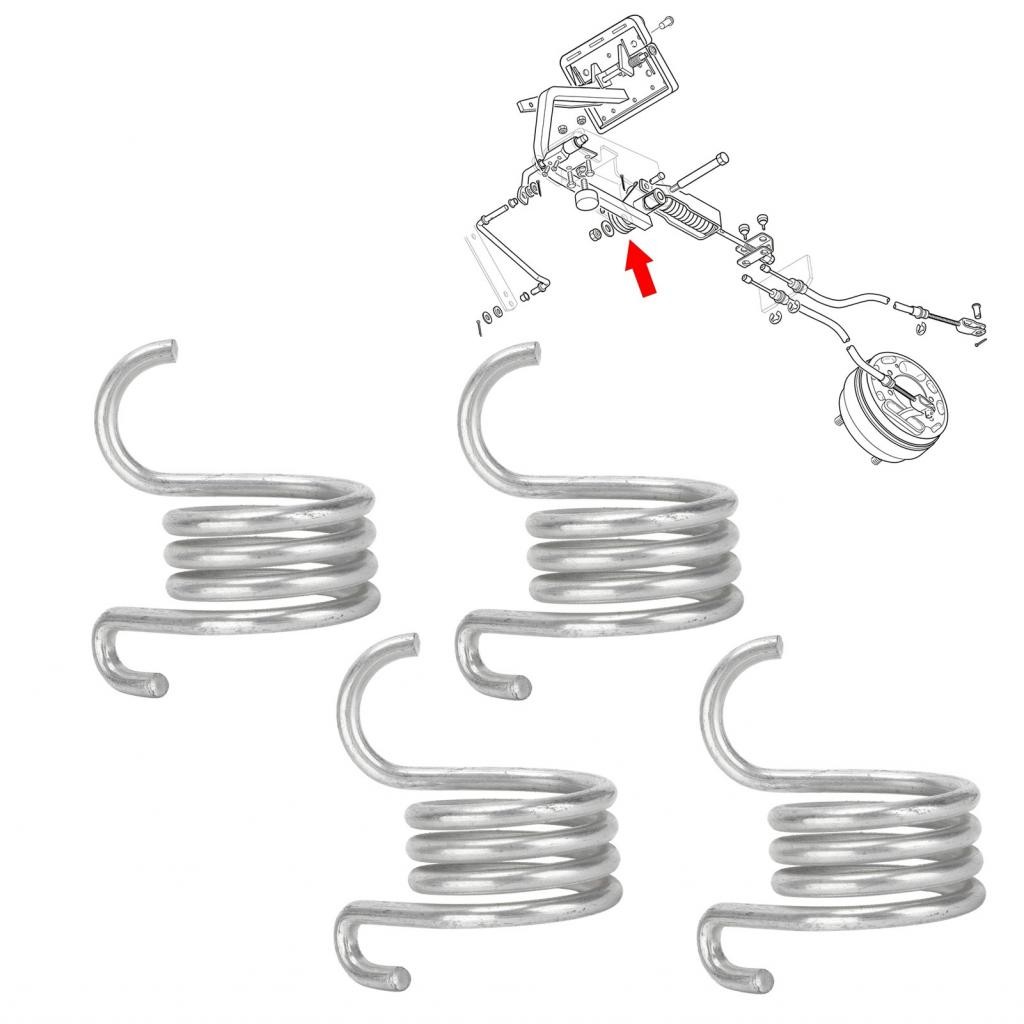 Cloudshop Brake Pedal Torsion Spring Steel Alloy Silver 70676G01 for ...