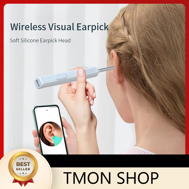 Smart Visual Ear Cleaner With Camera 1296P Ear Sticks Otoscope USB ...