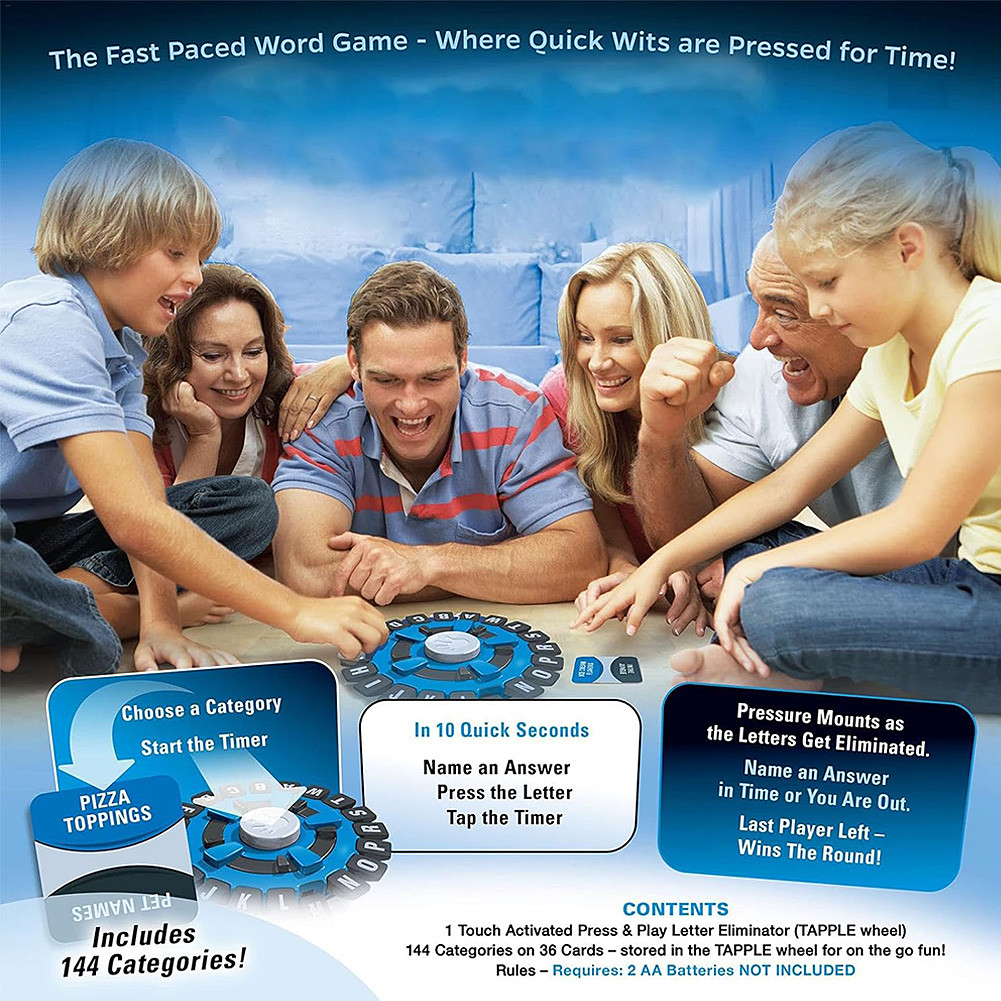 ColorfulMall Word Game Fast-Paced Family Board Game Letter Pressing ...