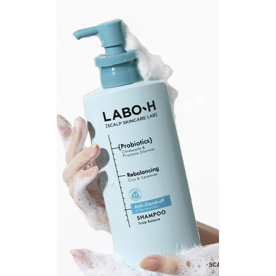 LaboH Anti Dandruff & Hair Loss Care Shampoo, 750ml, Rebalancing Caca & Ceramide, Climbazole ...