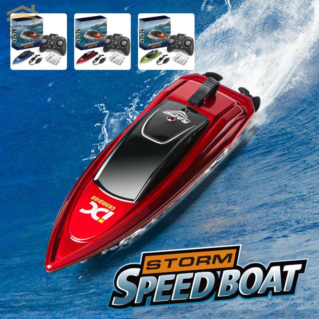 RC Boat for Kids 2.4GHz 8 km/h High Speed RC Boat Electric Racing Boat ...