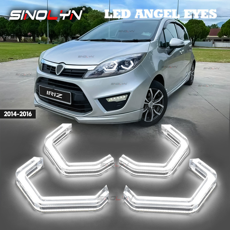 Crystal LED Angel Eyes Halos Rings For Proton Iriz 2014 2015 2016 DRL ...