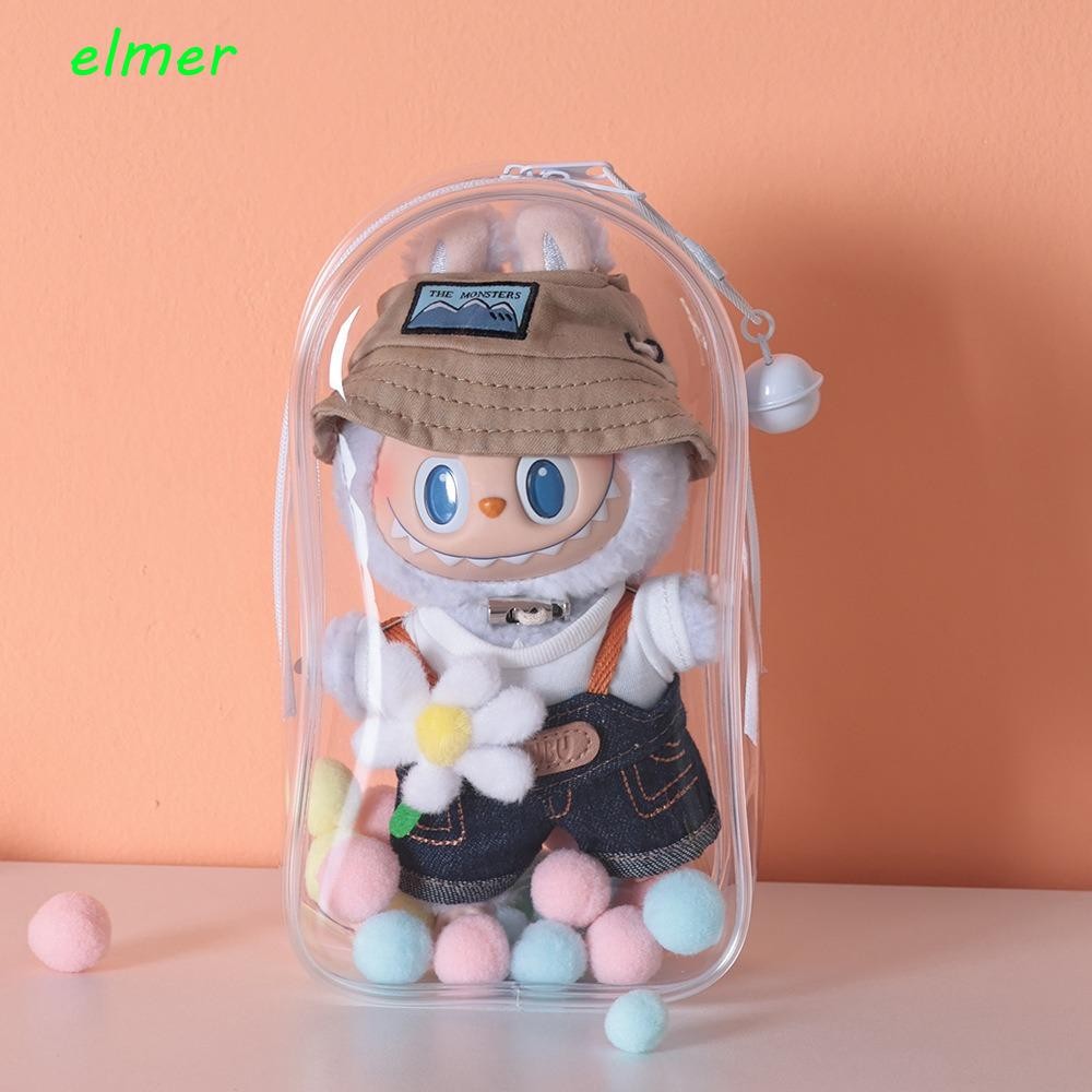 ELMER 2pcs Labubu V2 Doll Storage Bag, Transparent With Keychain Labubu ...