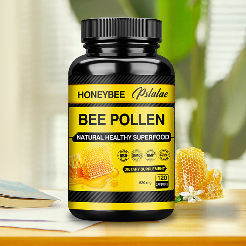 Pslalae Bee Pollen Supplement 100% Natural Raw Bee Pollen Vegetarian ...