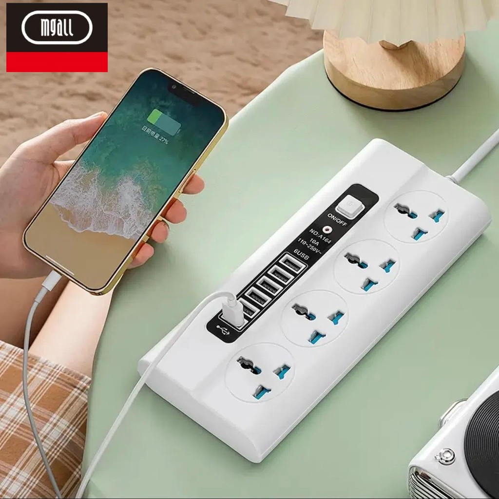MGALL E6 Multifunction Socket Plug Universal Socket Power Strip with 4 ...